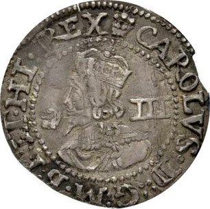 Great Britain Silver 3 Pence "Declaration Charles I" 1646 KM# 276 ...