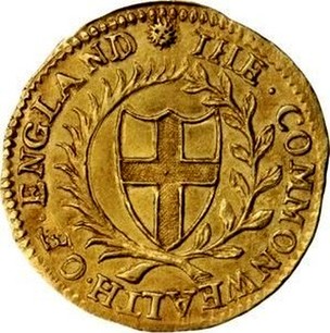 Great Britain Gold Double Crown "Commonwealth of England" 1649-1657 KM ...