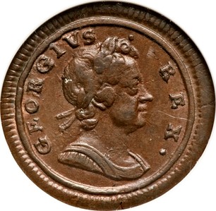 Great Britain Farthing "George I" 1719-1724 KM# 556 | coinscatalog.NET