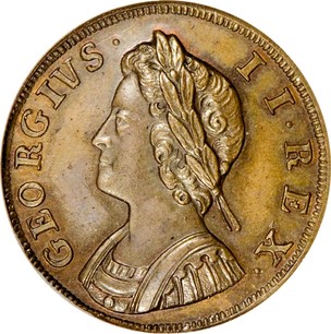 Great Britain Farthing "George II" 1730-1739 KM# 572 | coinscatalog.NET