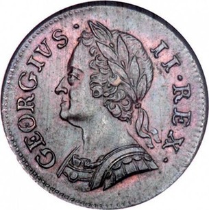 Great Britain Farthing "George II" 1746-1754 KM# 581.2 | coinscatalog.NET