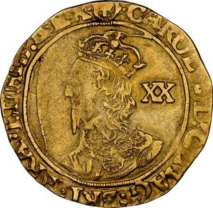 Great Britain Gold Unite "Charles I" 1643-1644 KM# 255 | coinscatalog.NET