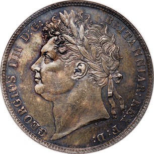 Great Britain Silver 1/2 Crown "George IV" 1823-1824 KM# 688 ...