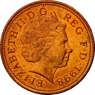 Great Britain 2 Pence "Elizabeth II" 1998-2004 KM# 987a | coinscatalog.NET