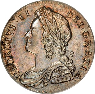 Gran Bretaña Plata 6 Peniques "George II" 1728-1736 KM# 564.3 ...