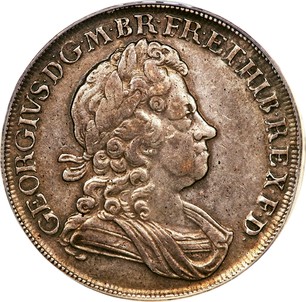 Great Britain Silver Crown "George I C and SS" 1723 KM# 545.2 ...