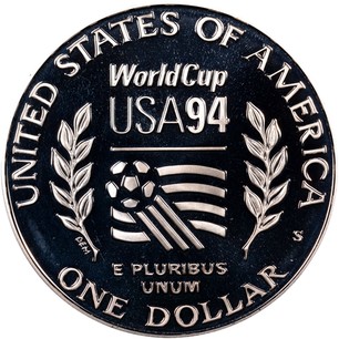 USA Silver Dollar "1994 World Cup soccer" 1994 coin value KM# 247 ...