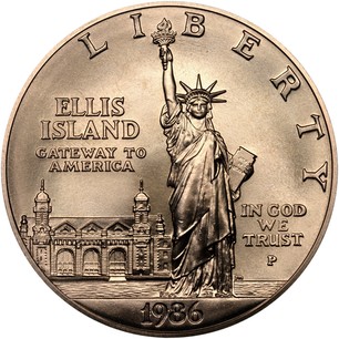 USA Silver Dollar "Statue of Liberty Centennial" 1986 KM# 214 ...