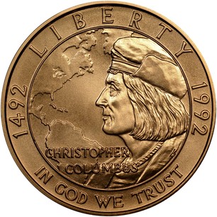 USA Gold Five Dollars "Christopher Columbus Quincentenary" 1992 KM# 239 ...