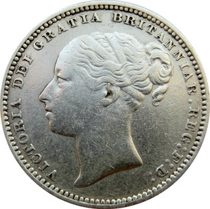 Great Britain Silver One Shilling "Victoria" 1879-1887 KM# 734.4 ...