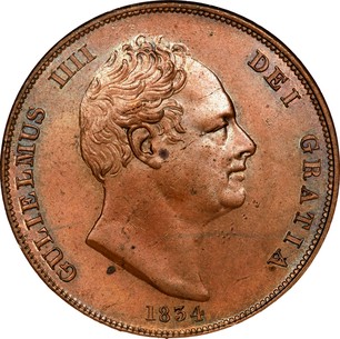 Great Britain Penny "William IV" 1831-1837 KM# 707 | coinscatalog.NET
