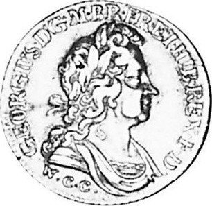 Great Britain Silver Shilling "George I CC and plumes" 1723-1726 KM ...