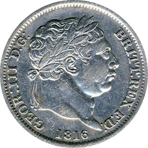 Great Britain Silver Shilling "George III" 1816-1820 KM# 666 ...