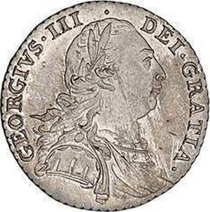 Great Britain Silver Shilling "George III without hearts in Hanoverian ...