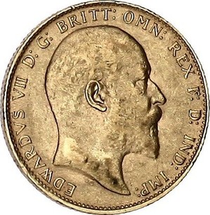 Great Britain Gold Sovereign "Edward VII" 1902-1910 KM# 805 ...