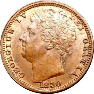 Great Britain 1/2 Farthing "George IV" 1828-1830 KM# 704.2 ...