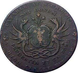Gran Bretaña 1/2 Penny "Angusshire - Dundee / W. Croom" 1795-1796 ...