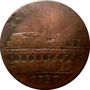 Gran Bretaña 1/2 Penny "Angusshire - Montrose" 1797 | coinscatalog.NET
