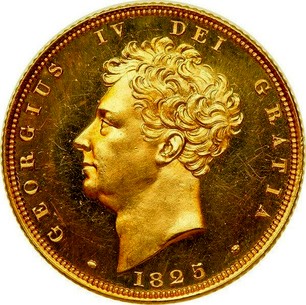 Great Britain Gold 1/2 Sovereign "Pattern" 1825 KM# Pn89 | coinscatalog.NET