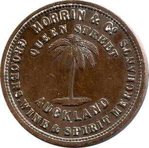 New Zealand 1 Penny Trade Tokens 1860-1866 KM# Tn56.3 | coinscatalog.NET