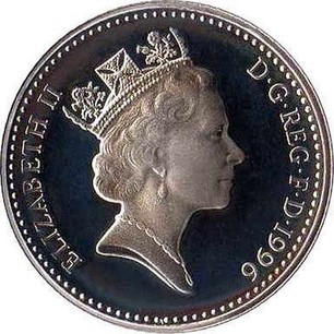 Great Britain Silver 10 Pence "Lion - Elizabeth II (3rd portrait)" 1992 ...