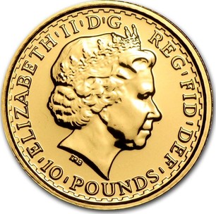 Great Britain Gold 10 Pounds "Britannia" 2001 KM# 1020 | coinscatalog.NET