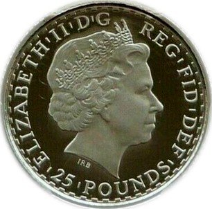 Great Britain Platinum 25 Pounds "20th anniversary issue" 2007 KM# 1276 ...