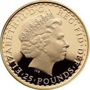 Great Britain Gold 25 Pounds "Britannia" 2010 KM# 1136 | coinscatalog.NET