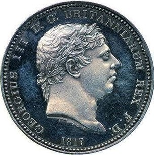 Great Britain Silver Crown "Three Graces" 1817 KM# PnB77 | coinscatalog.NET