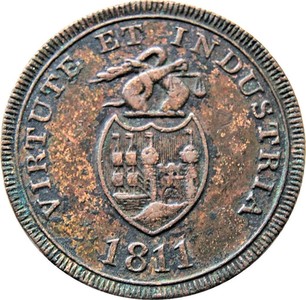Great Britain Halfpenny "Bristol - Brass & Copper Company" 1811 ...