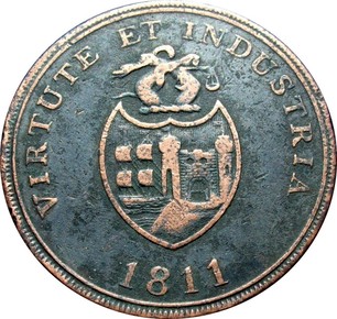 Great Britain One Penny "Bristol Brass & Copper Company" 1811 ...