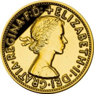 Great Britain Gold plated Copper One Penny "Britannia (Colorized)" 1954 ...