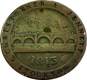 Great Britain One Penny "Stockton - Christopher & Jennett" 1813 ...