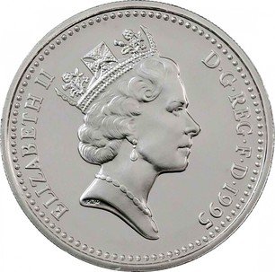 Great Britain Silver One Pound "Dragon of Wales" 1995 KM# 969a ...