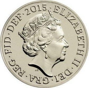 Great Britain One Pound "Royal Arms" 2015 KM# 1341 | coinscatalog.NET