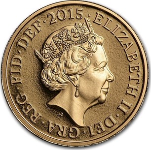 Great Britain Gold One Pound "Royal Arms" 2015 KM# 1341b | coinscatalog.NET
