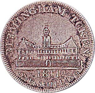 Great Britain Silver One Shilling "Warwickshire - Birmingham ...