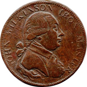 Great Britain 1/2 Penny "Warwickshire - Wilkinson" 1790 | coinscatalog.NET