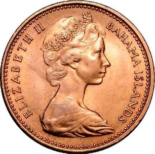 New Zealand 2 Cents "Elizabeth II (2nd portrait)" 1967 KM# 33 ...