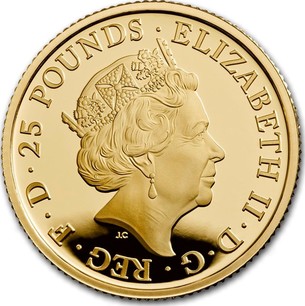 Great Britain 1/4 Oz Gold 25 Pounds "Four Generations" 2018 ...
