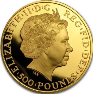 Great Britain 5 Oz Gold 500 Pounds "Britannia" 2014 KM# 1330 ...