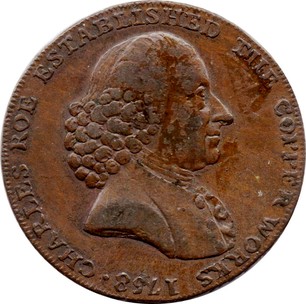 Great Britain Halfpenny "Cheshire - Macclesfield & Charles Roe Copper ...