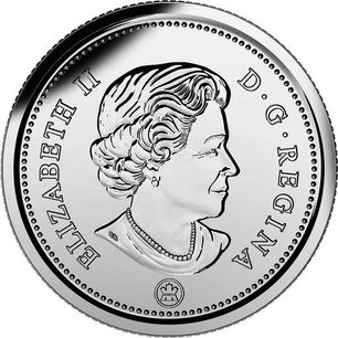 Canadian Silver 25 Cents "Caribou" 2012-2022 KM# 493a | coinscatalog.NET