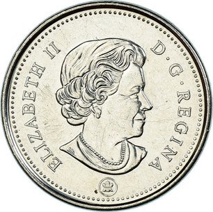 Canadian 5 Cents "Elizabeth II 4-th portrait" 2003-2022 KM# 491 ...