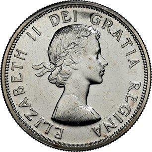 Canadian Silver Dollar "Confederation Conferences" 1964 KM# 58 ...