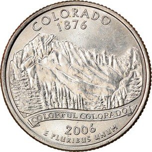 USA Quarter Dollar "Colorado" 2006 KM# 384 | coinscatalog.NET