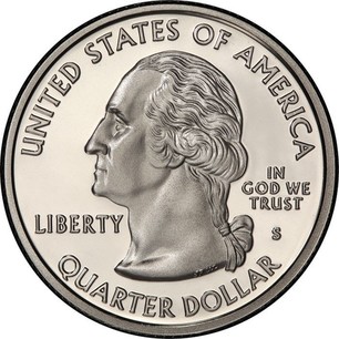 USA Silver Quarter Dollar "Illinois" 2003 KM# 343a | coinscatalog.NET