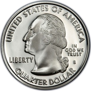 USA Silver Quarter Dollar "Oregon" 2005 KM# 372a | coinscatalog.NET