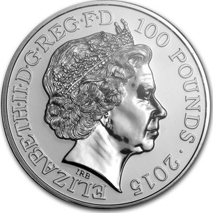 Great Britain 2 Oz Silver 100 Pounds "Big Ben" 2015 KM# 1328 ...
