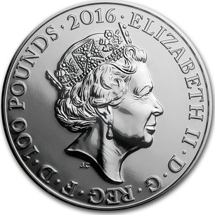 Great Britain 2 Oz Silver 100 Pounds "Trafalgar Square" 2016 ...